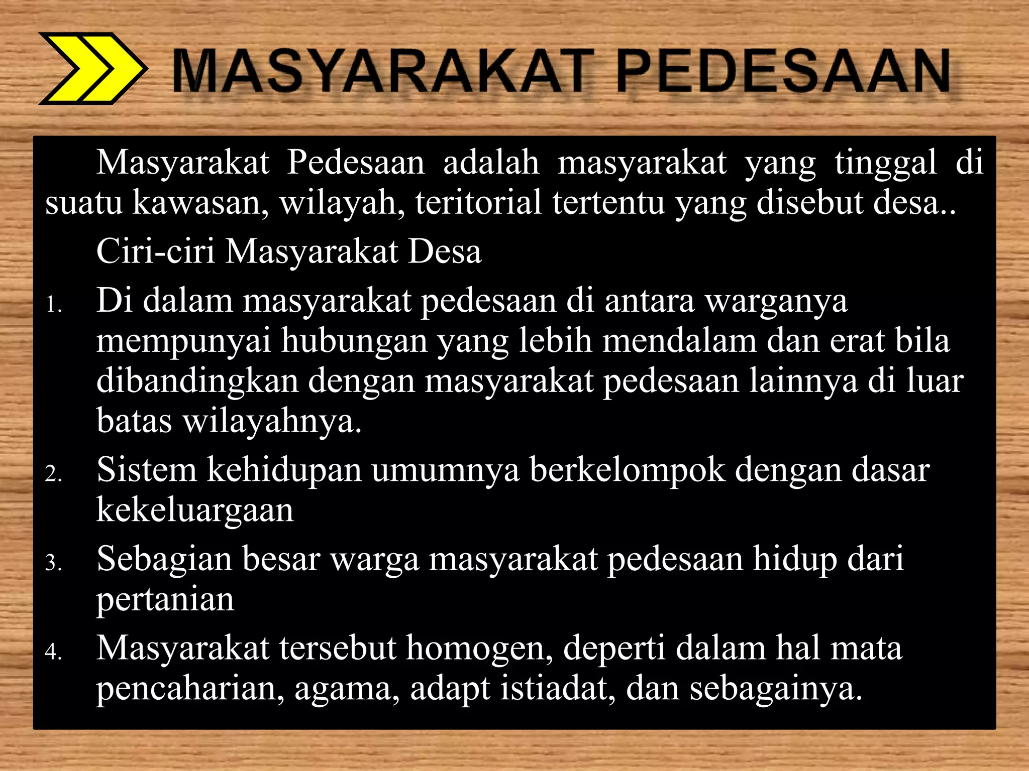 Masyarakat desa dan masyarakat perkotaan | PPTX