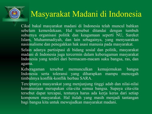 Masyarakat madani | PPT