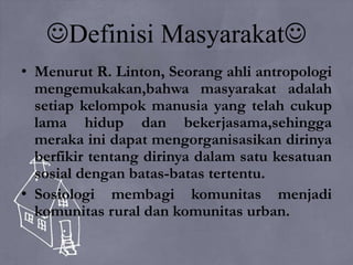 Masyarakat urban | PPTX