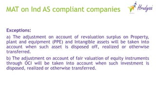 Sceheme of Levy of MAT & Relevant Case laws | PPTX