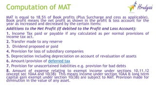 Sceheme of Levy of MAT & Relevant Case laws | PPTX