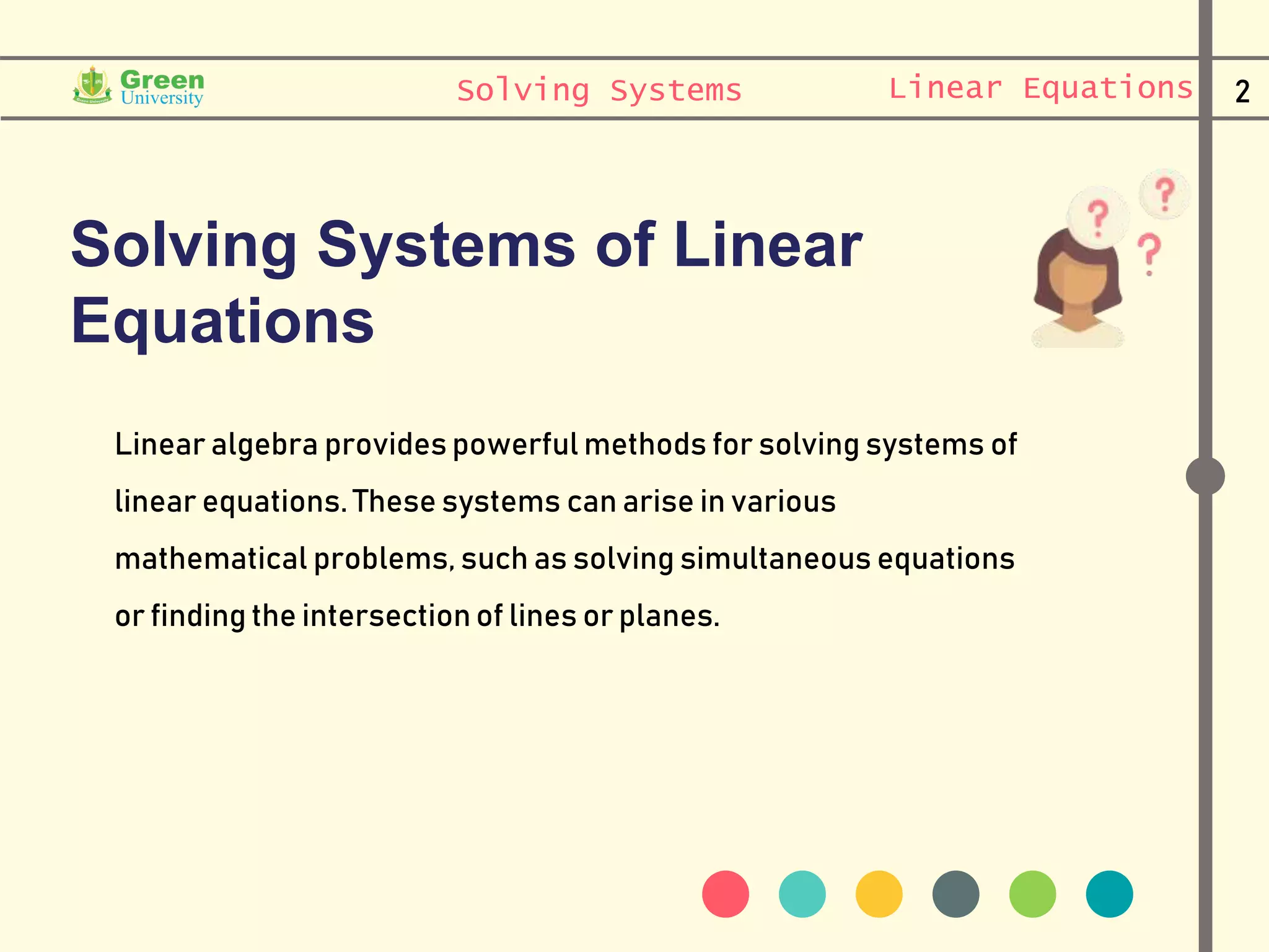 Application of Linear Algebra in Real Life | PPTX