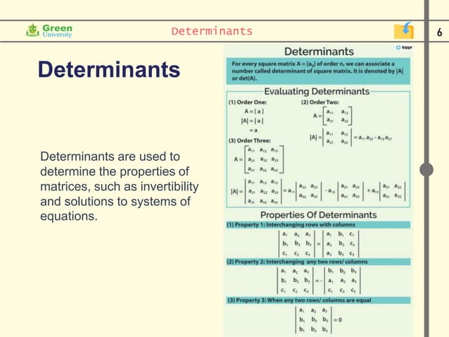 Application of Linear Algebra in Real Life | PPTX | Physics | Science