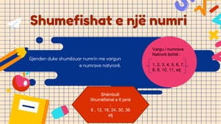 Shumezimi dhe pjesetimi (Klasa 5) | PPTX