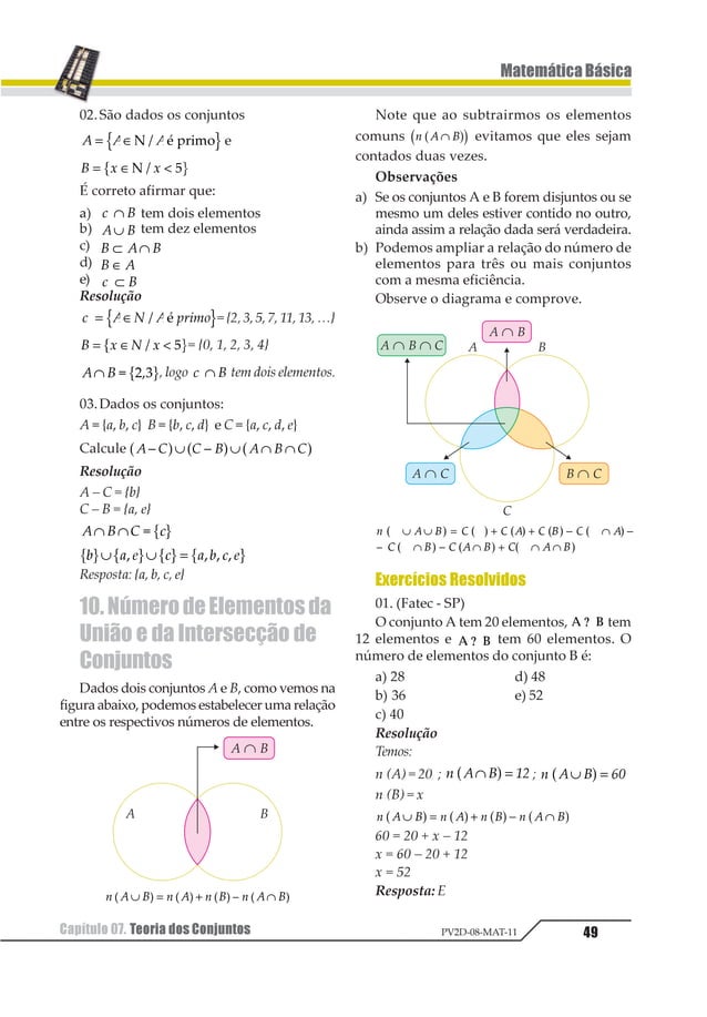 Matemática Básica - Livro pdf | PDF