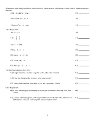 Mat 045 final exam review part i | PDF