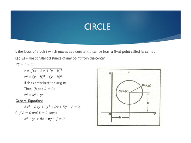 Analytic Geometry: Standard and General Form of a Cirle | PPTX | Physics | Science