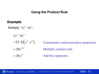 Mat 092 section 12.1 the power and product rules for exponents | PPTX
