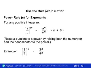 Mat 092 section 12.1 the power and product rules for exponents | PPTX ...