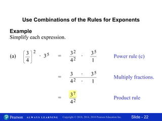 Mat 092 section 12.1 the power and product rules for exponents | PPTX