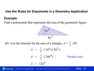 Mat 092 section 12.1 the power and product rules for exponents | PPTX