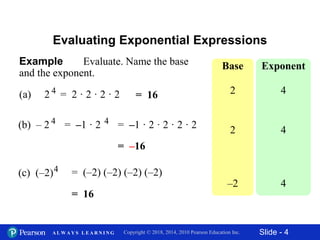Mat 092 section 12.1 the power and product rules for exponents | PPTX ...