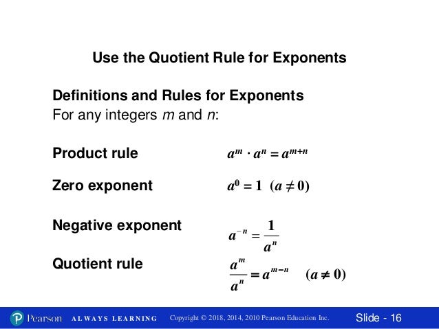 Mat 092 section 12.2 integer exponents