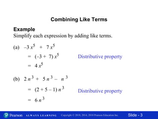 Mat 092 section 12.4 adding and subtracting polynomials | PPT