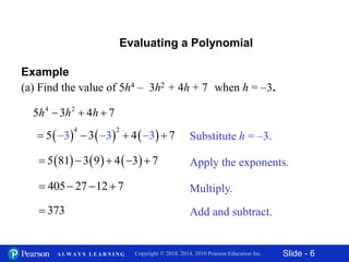 Mat 092 section 12.4 adding and subtracting polynomials | PPT