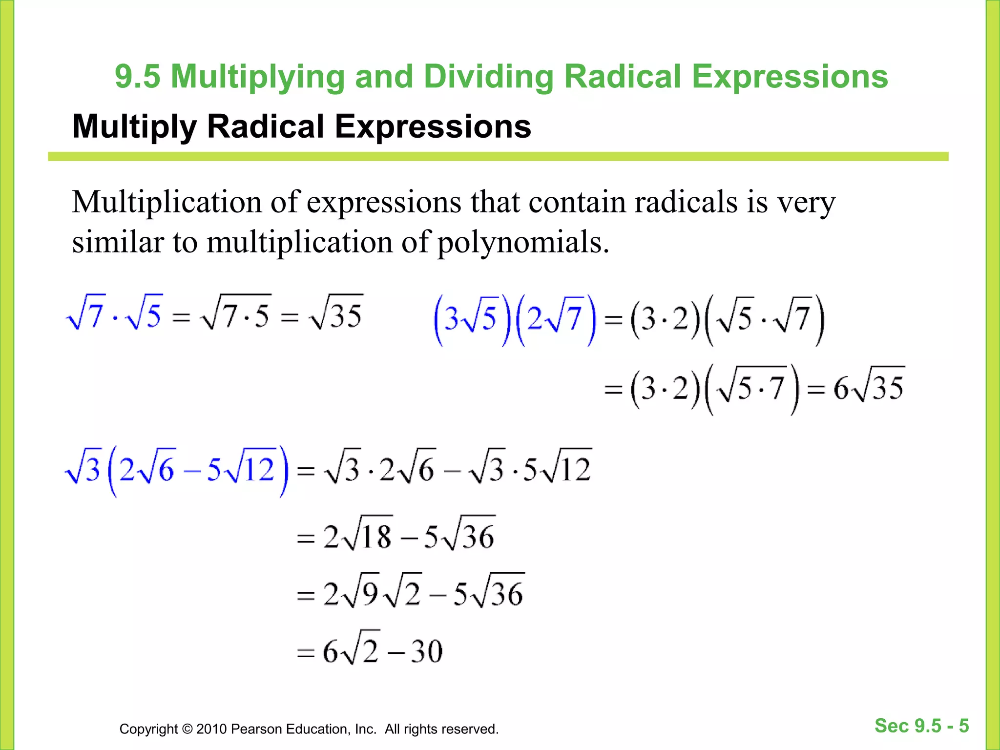 Operations on Radicals.ppt