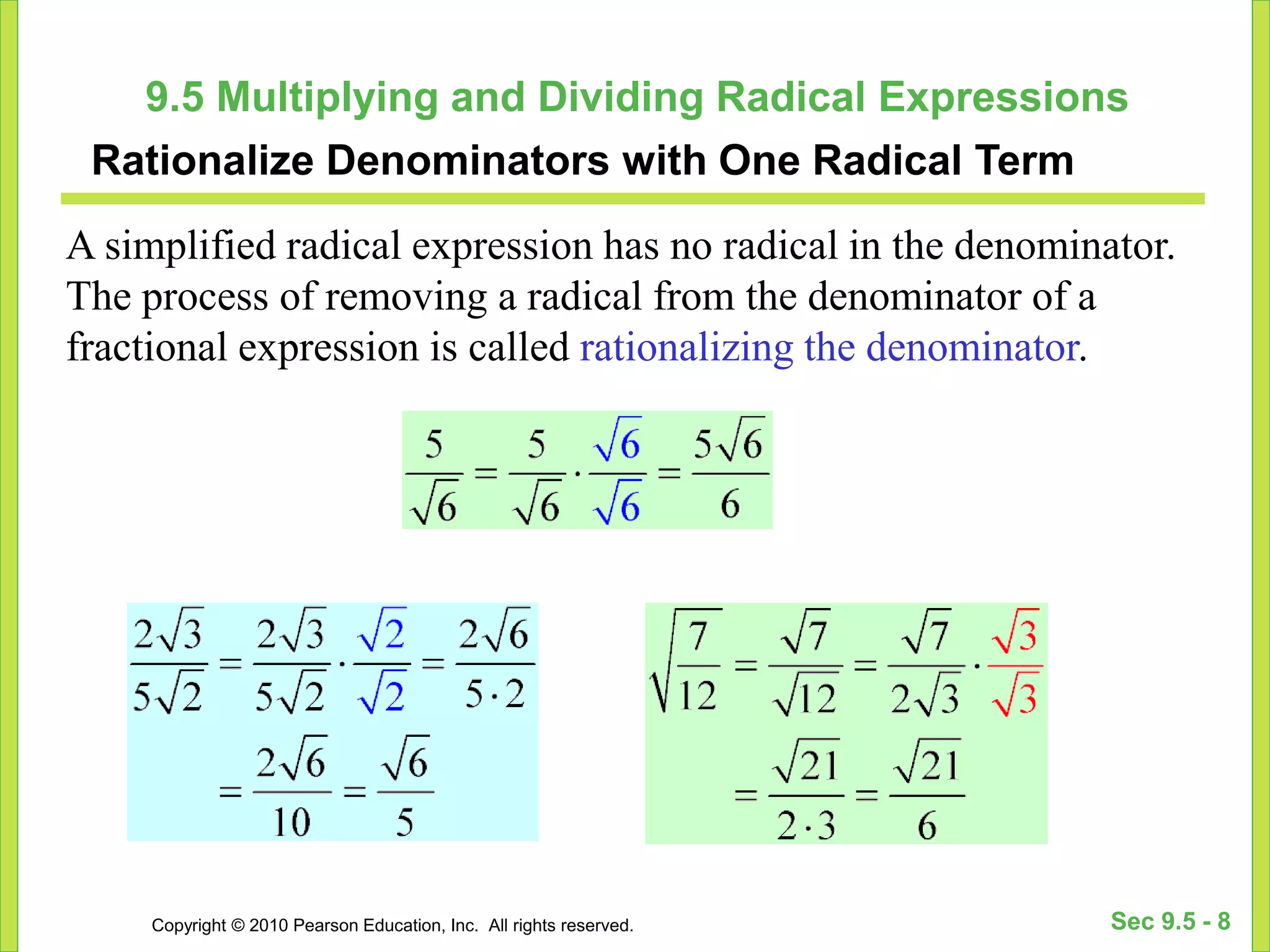 Operations on Radicals.ppt