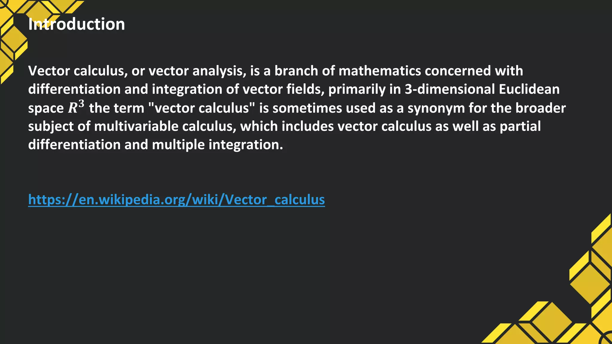 Mat 104 practical use of vector differentiation | PPT