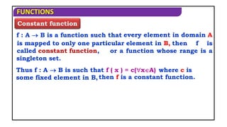 TYPES OF FUNCTION FOR JEE PREPARATION WITH EXAMPLES | PPT