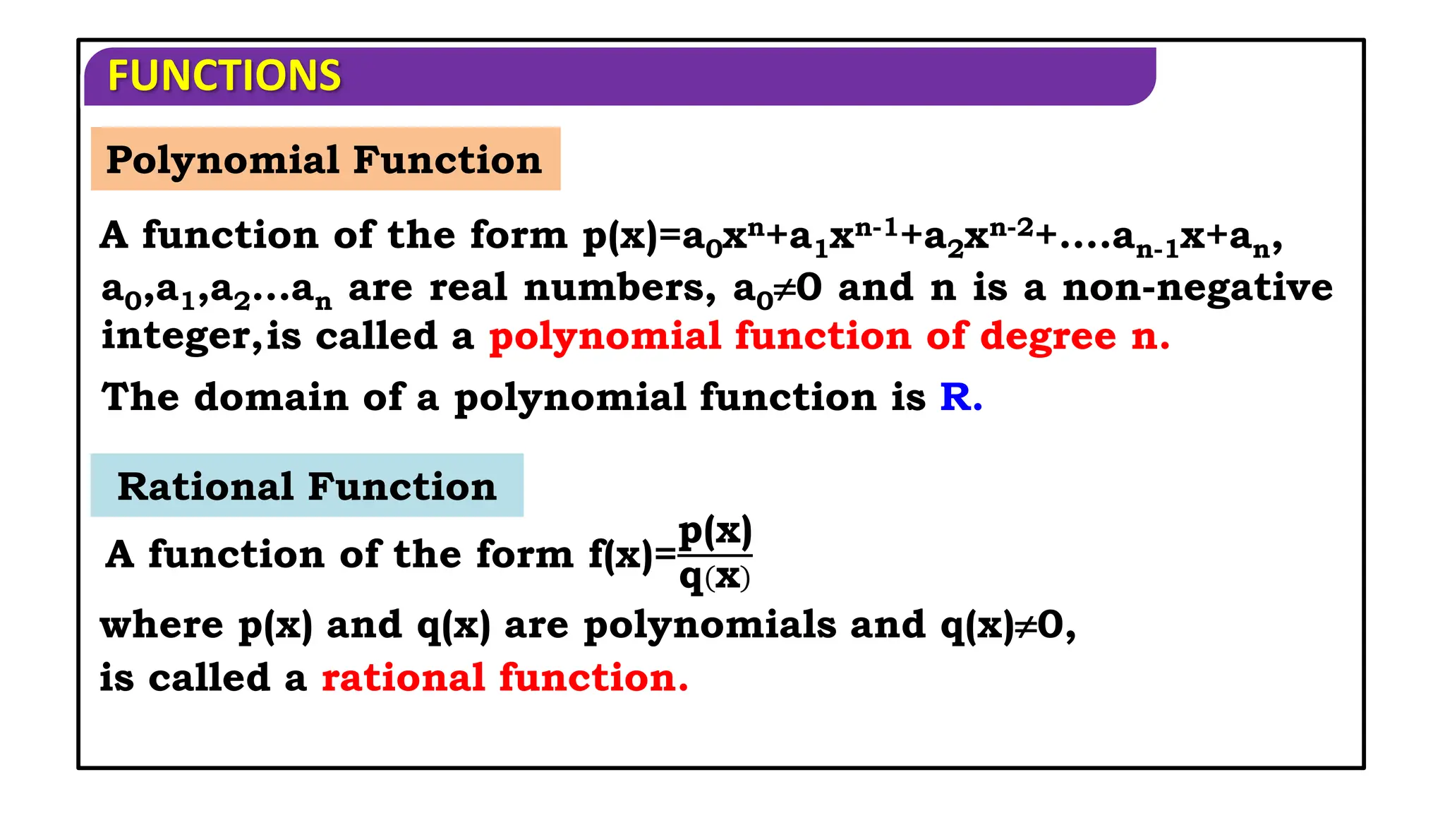 TYPES OF IMPORTANT FUNCTION THEORY WITH EXAMPLES | PPT