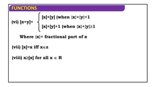 TYPES OF IMPORTANT FUNCTION THEORY WITH EXAMPLES | PPT