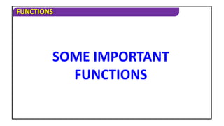 TYPES OF IMPORTANT FUNCTION THEORY WITH EXAMPLES | PPT