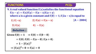 function power point presentation for class 11 and 12 for jee | PPT