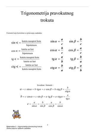 Mat2 trigonometrija-sraga | PDF