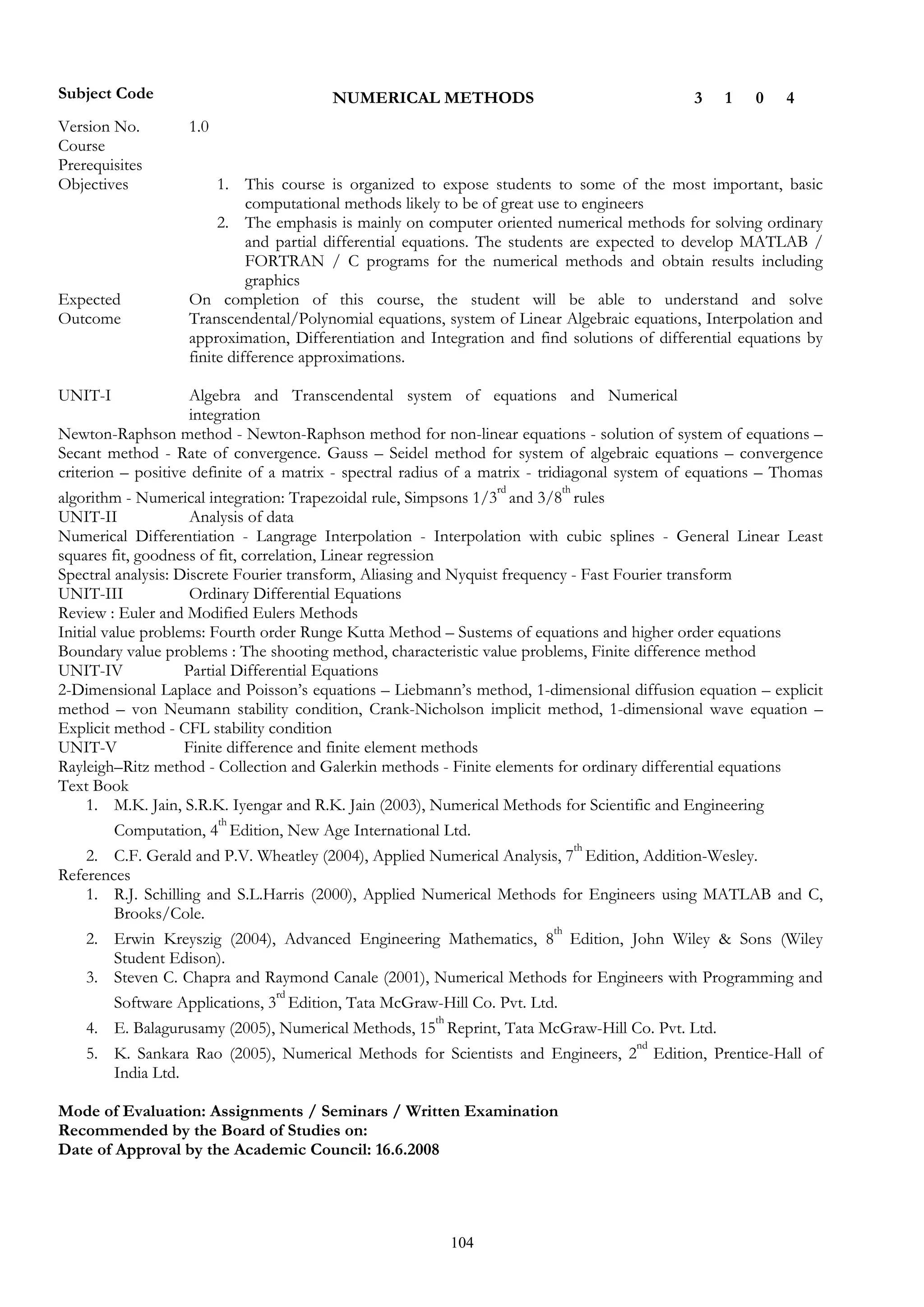 Mat204 numerical methods-th_1.00_ac15 | PDF