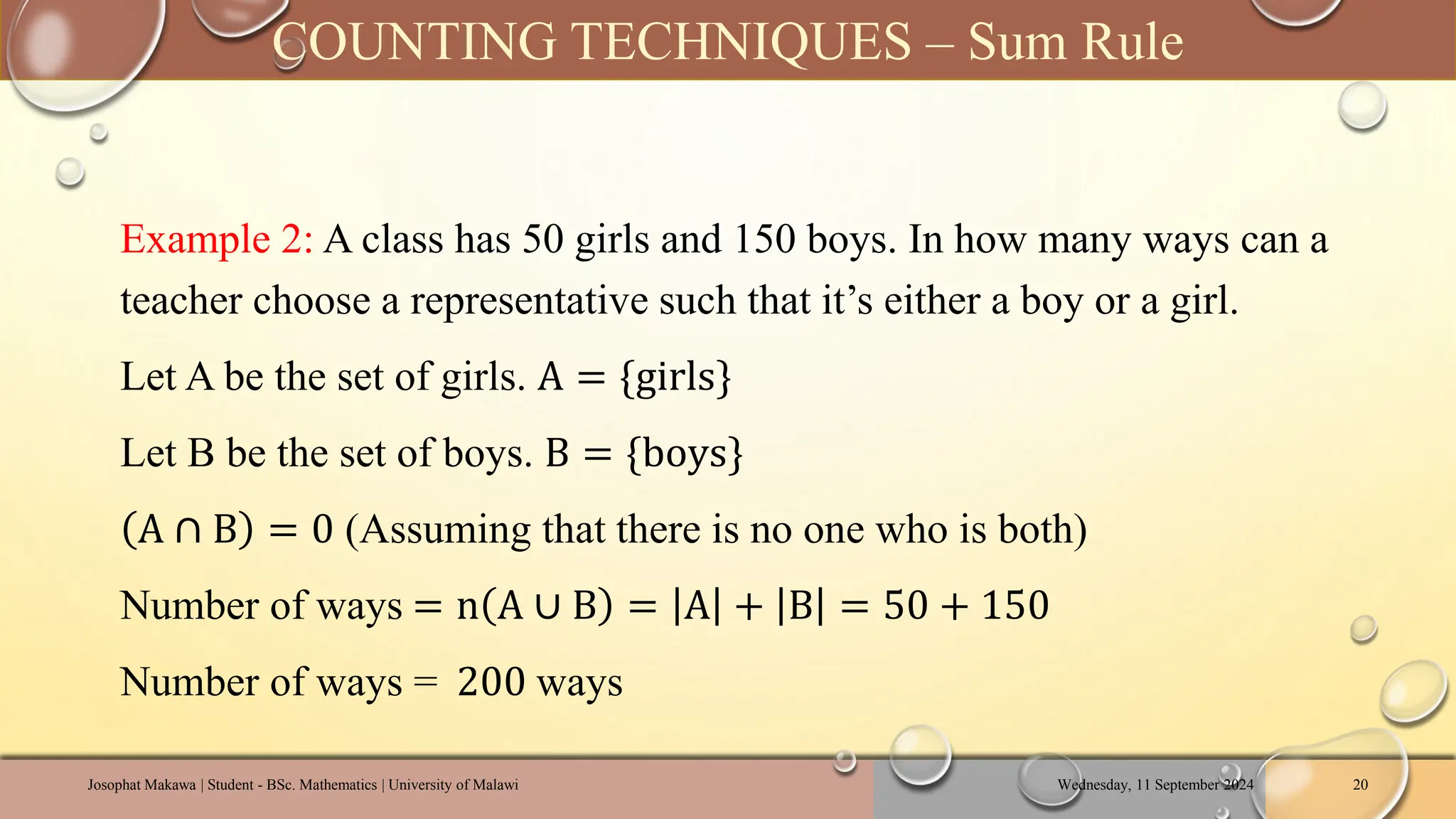 MAT212 - Counting Techniques | Discrete Mathematics With Applications | PDF