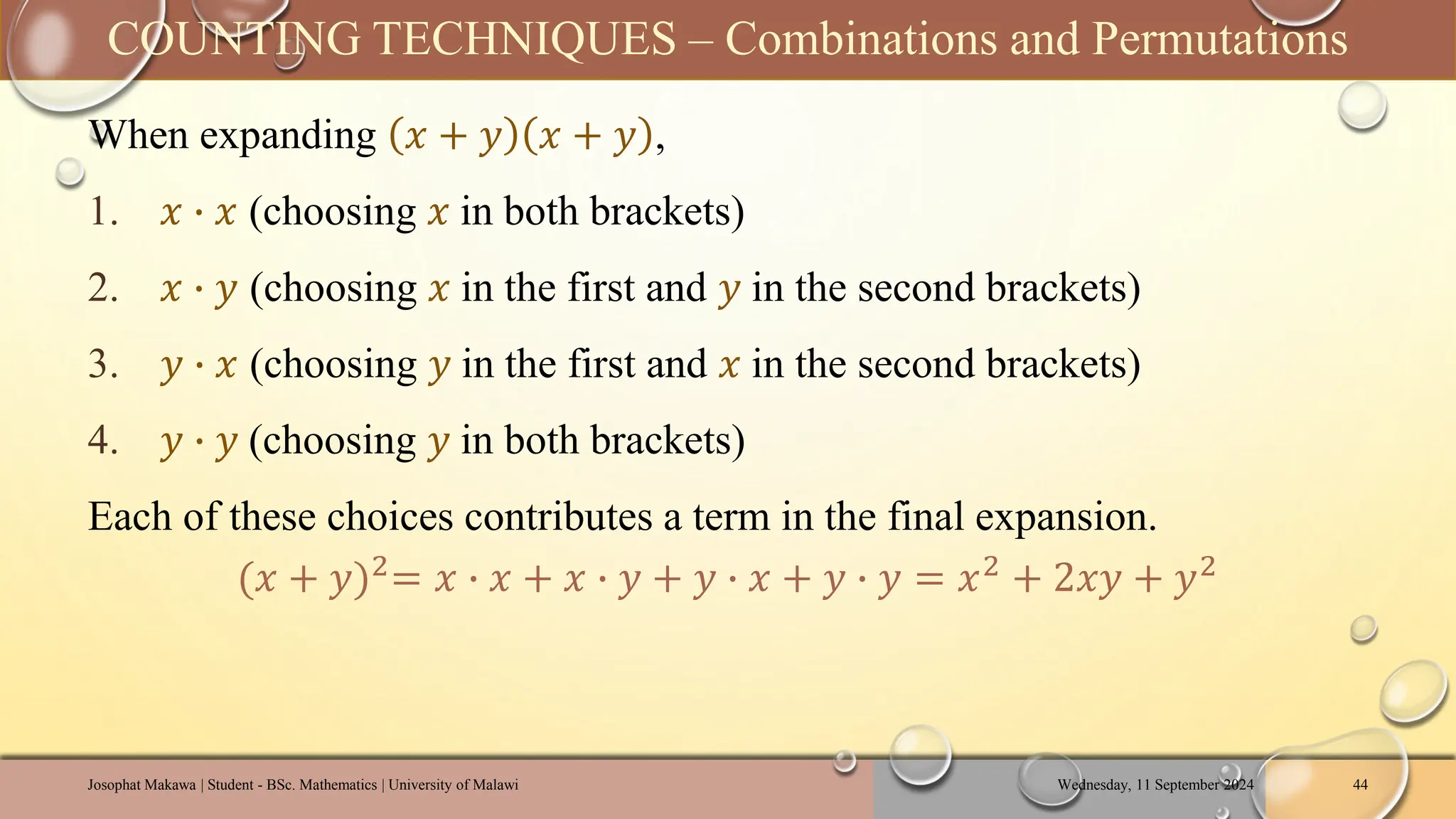 MAT212 - Counting Techniques | Discrete Mathematics With Applications | PPT