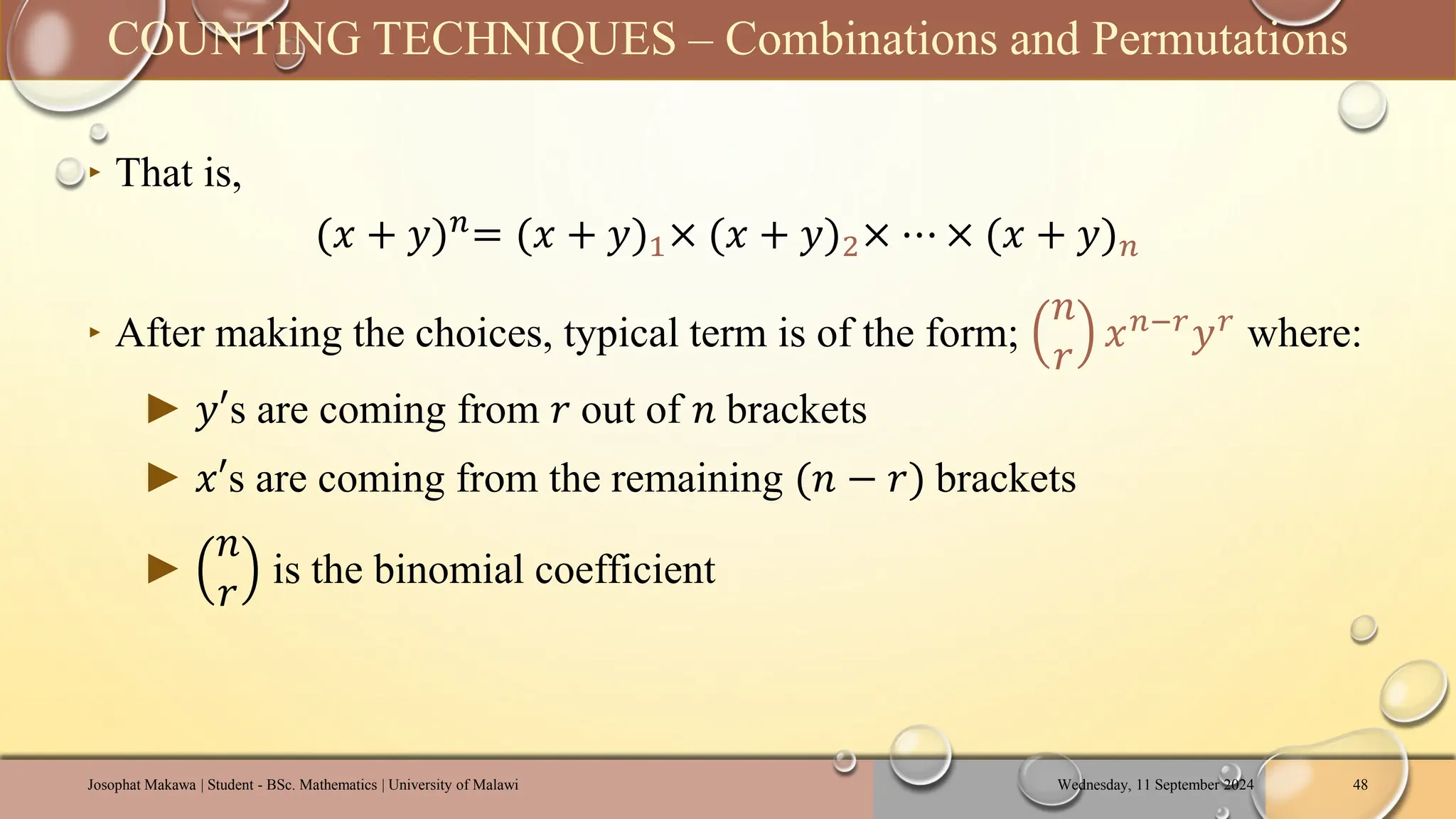 MAT212 - Counting Techniques | Discrete Mathematics With Applications | PPT