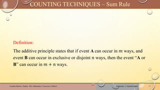 MAT212 - Counting Techniques | Discrete Mathematics With Applications | PDF