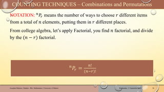 MAT212 - Counting Techniques | Discrete Mathematics With Applications | PDF