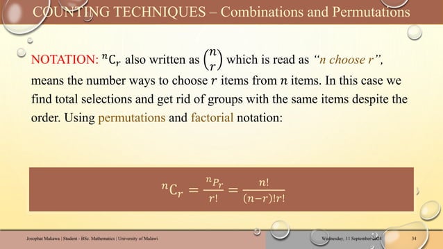 MAT212 - Counting Techniques | Discrete Mathematics With Applications | PDF