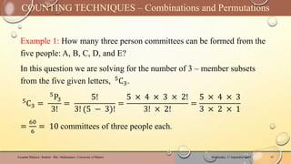 MAT212 - Counting Techniques | Discrete Mathematics With Applications | PDF