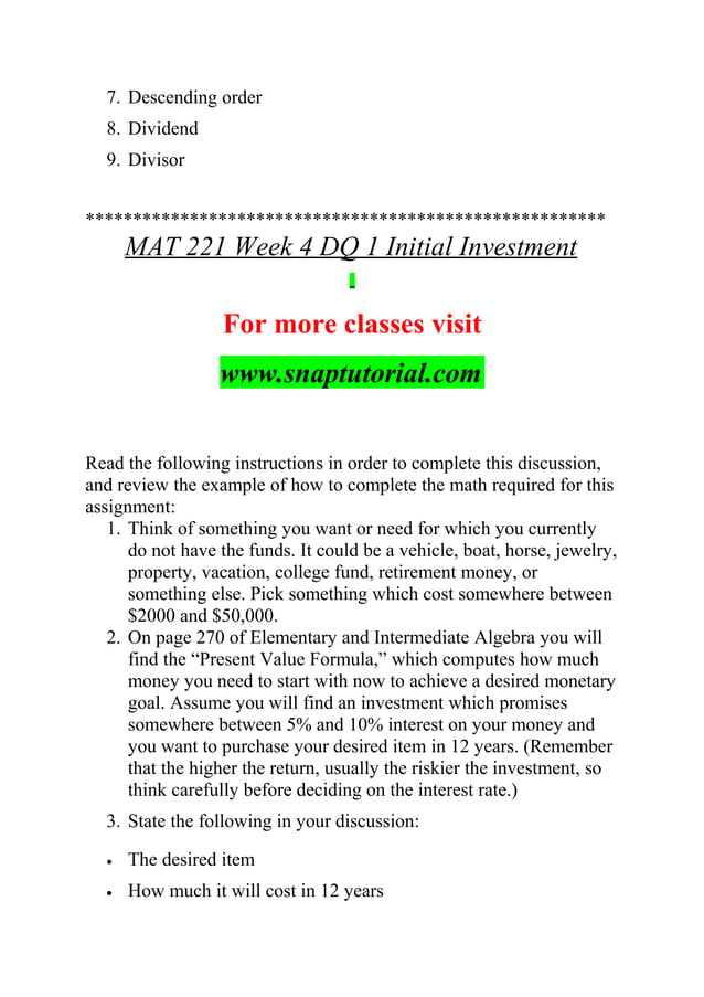 Mat 221 Exceptional Education-snaptutorial.com | Free Download