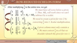MAT222 - INTRODUCTION TO LINEAR ALGEBRA WITH APPLICATIONS | ROW-REDUCED ...