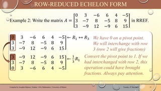 MAT222 - INTRODUCTION TO LINEAR ALGEBRA WITH APPLICATIONS | ROW-REDUCED ...