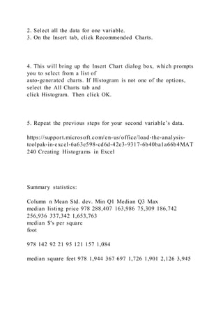 MAT 240 Random Sampling in Excel Tutorial This tutorial wi | DOCX