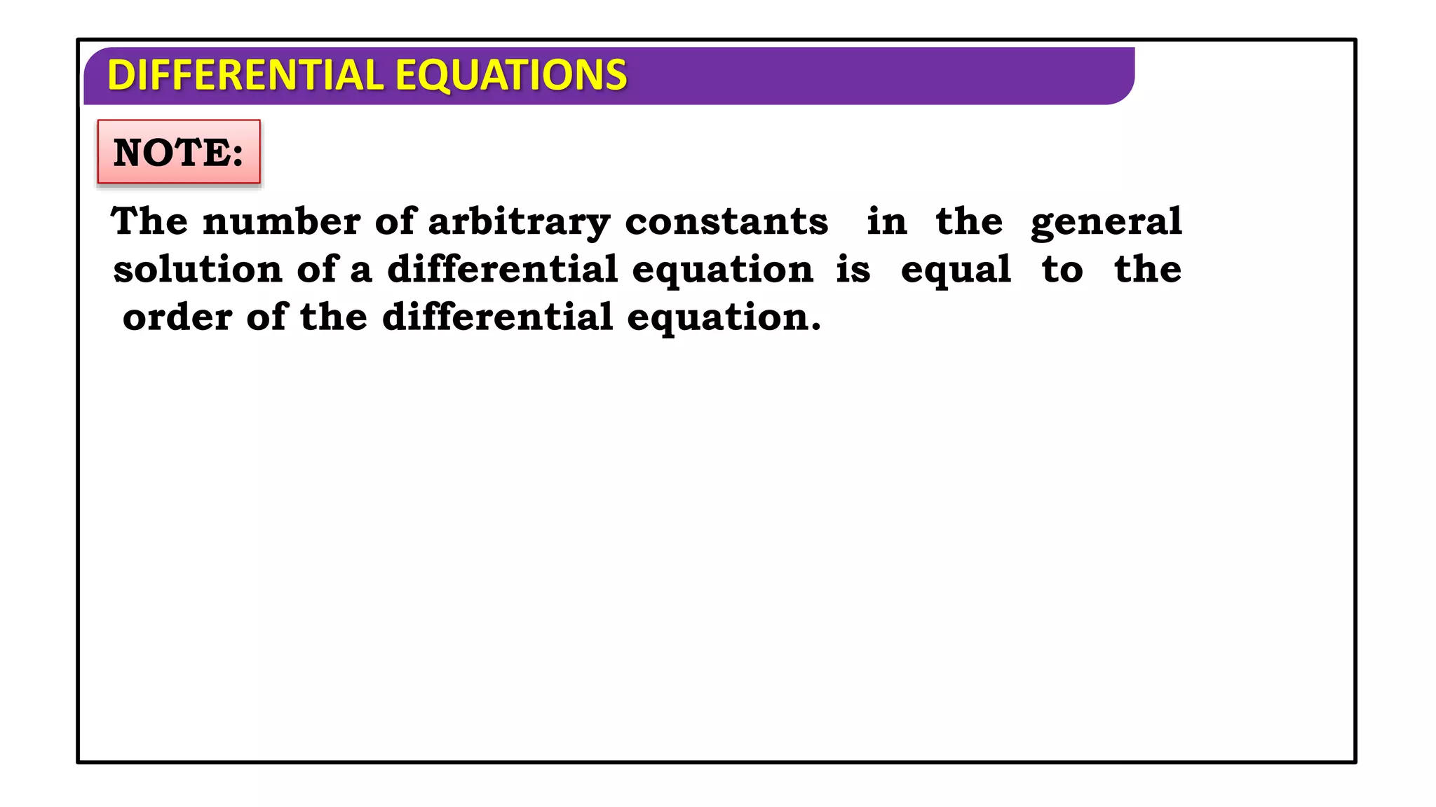 Maths differential equation ppt | PPT