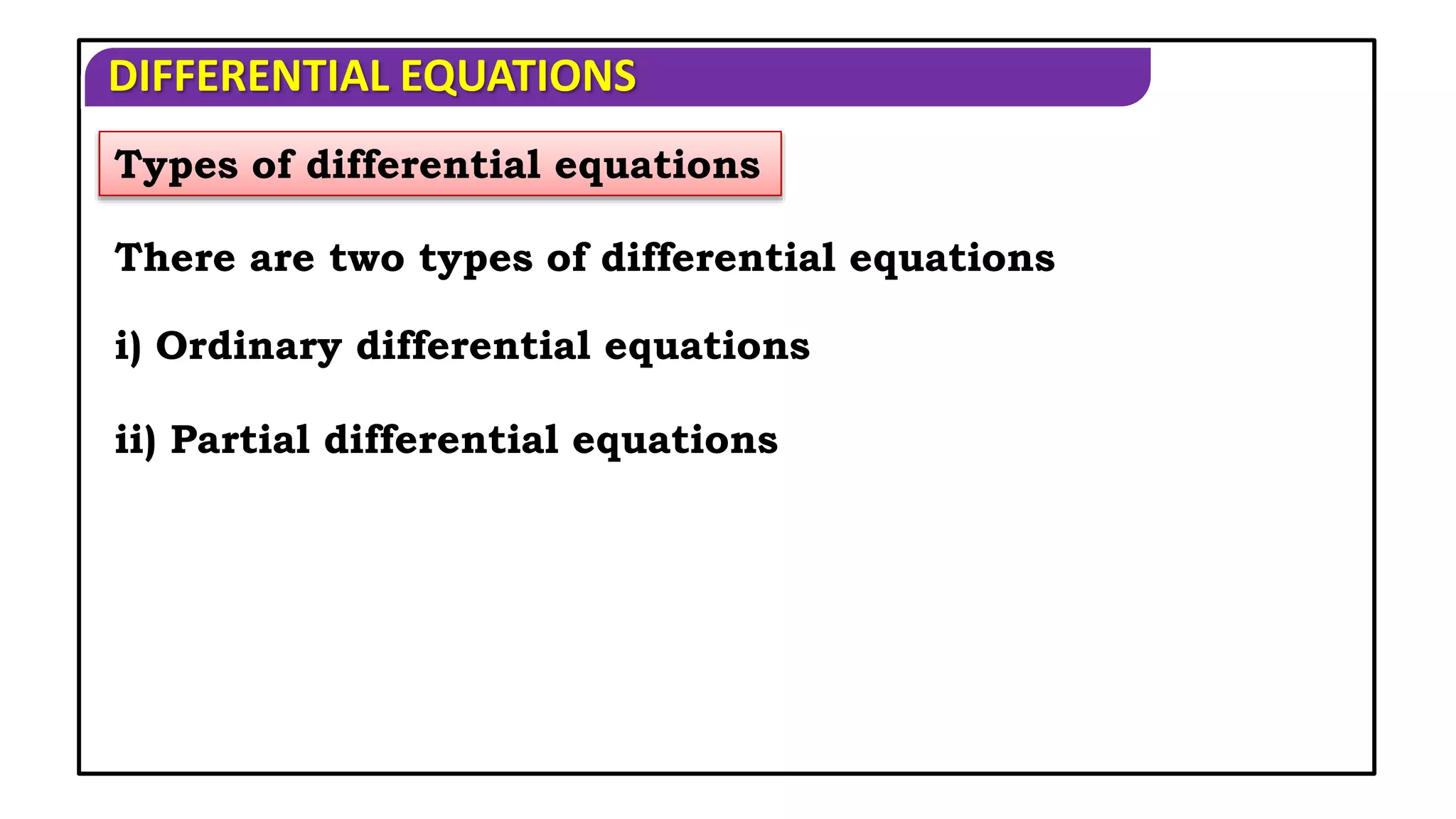 Maths differential equation ppt | PPT