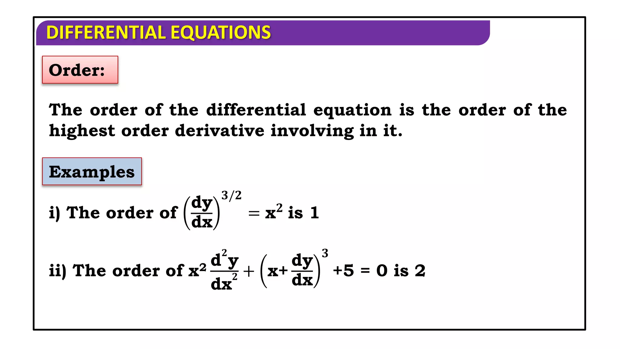 Maths differential equation ppt | PPT