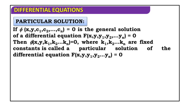 Maths differential equation ppt | PPT | Physics | Science