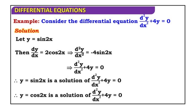 Maths differential equation ppt | PPT | Physics | Science