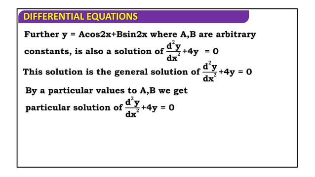 Maths differential equation ppt | PPT | Physics | Science