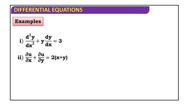 Maths differential equation ppt | PPT | Physics | Science
