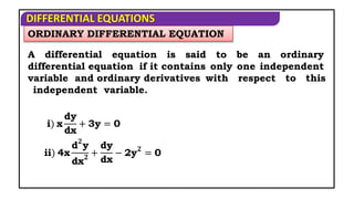 Maths differential equation ppt | PPT