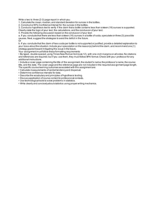 Mat 300 assignment 1 bottling company case study mat300 1 | PDF