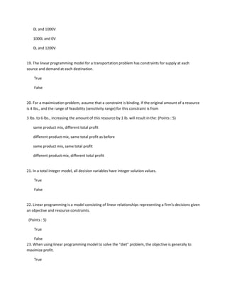 Mat 540 wee k 11 final exam | DOCX